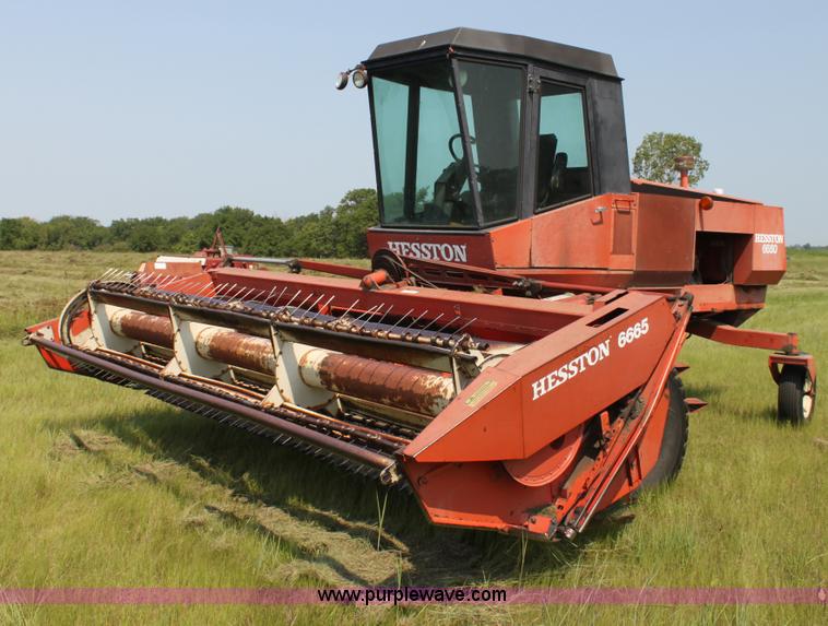 Hesston 6650 self-propelled swather in Emporia, KS | Item G4110 sold ...