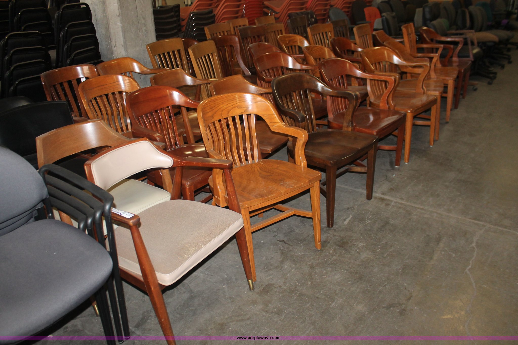 Approximately 36 assorted wood chairs in Wichita, KS | Item AN9635 sold ...