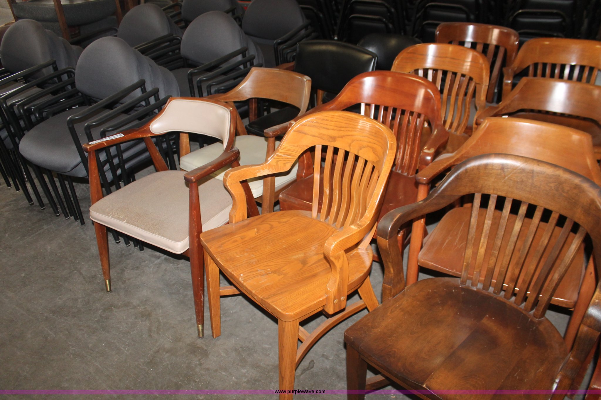 Approximately 36 assorted wood chairs in Wichita, KS | Item AN9635 sold ...