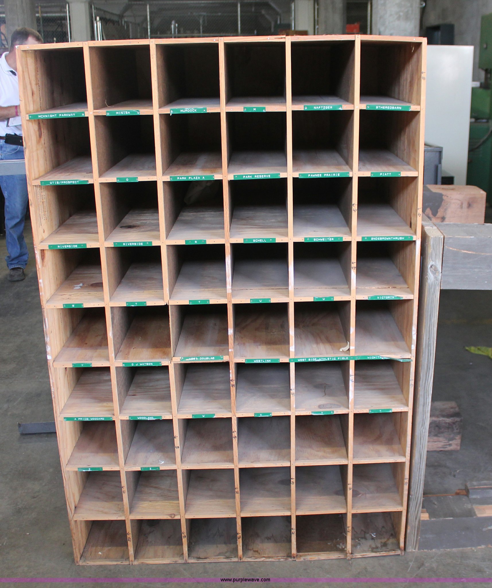 (2) wood bolt bin compartment shelves in Wichita, KS | Item AN9640 sold ...