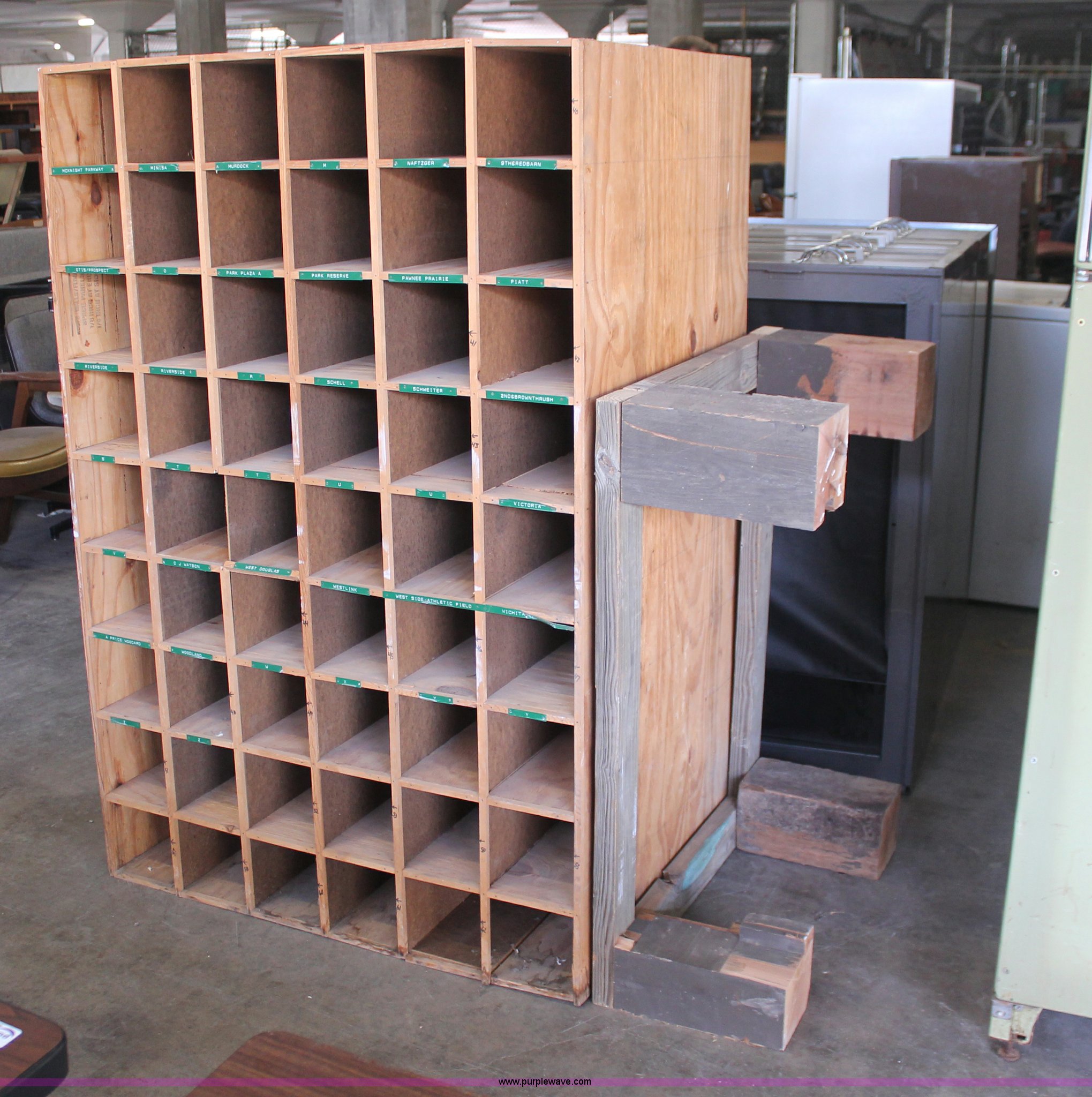 (2) wood bolt bin compartment shelves in Wichita, KS | Item AN9640 sold ...