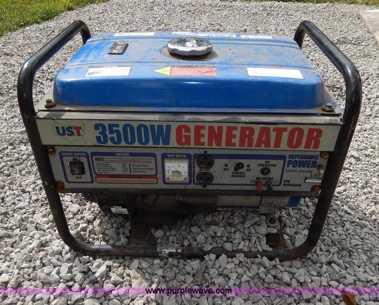UST GG3500 generator in Sabetha, KS | Item AV9542 sold | Purple Wave