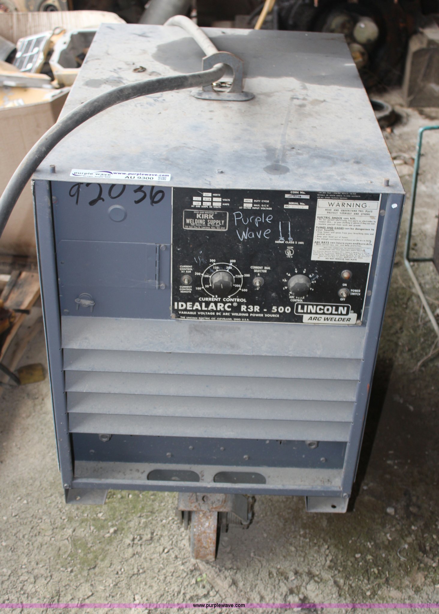 Lincoln Idealarc R3R-500 arc welder in Perry, KS | Item AU9300 sold ...