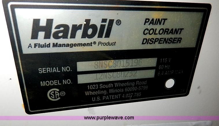 Harbil colorant paint dispenser in Manhattan, KS | Item AP9886 sold ...