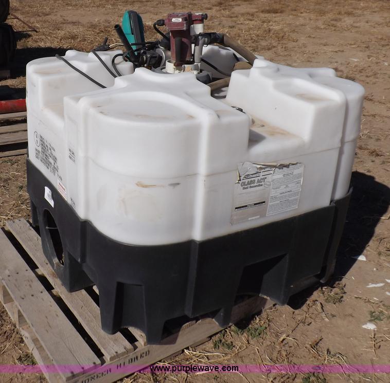 110 gallon poly tote tank in Deerfield, KS | Item I8297 sold | Purple Wave