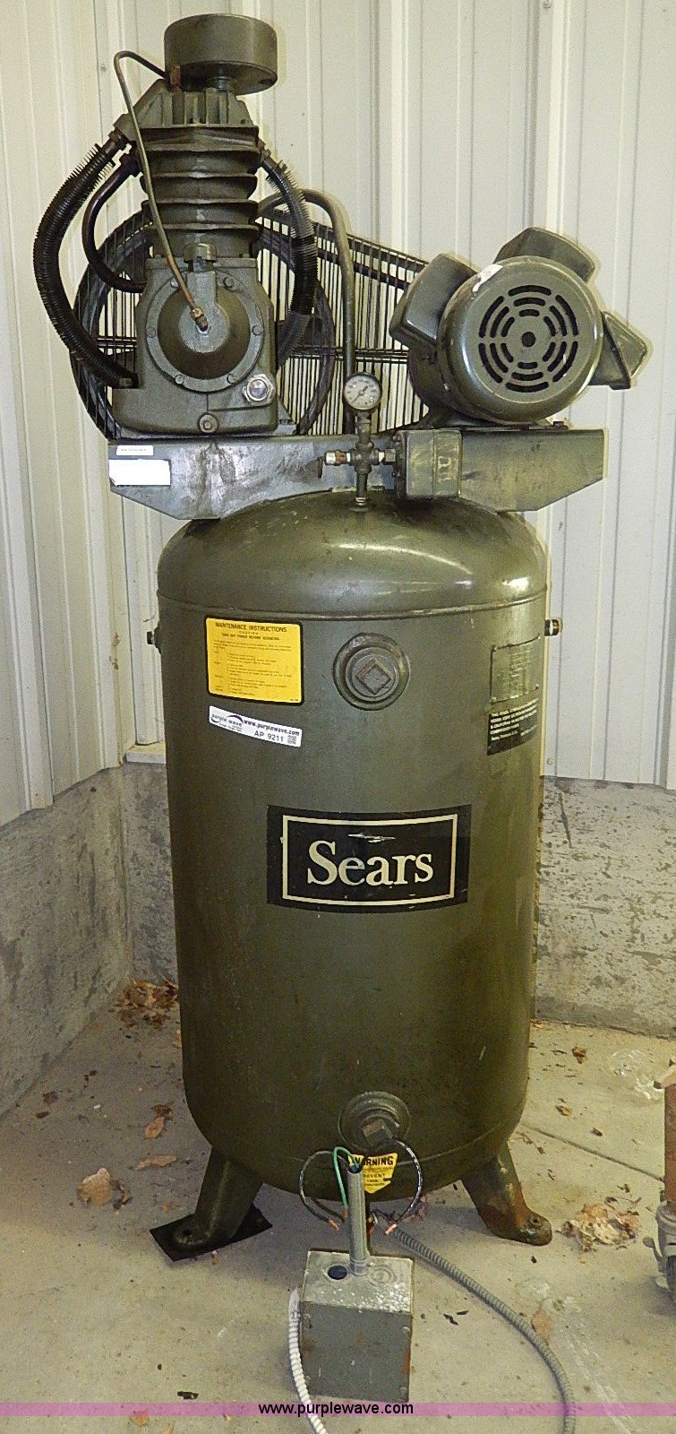 1982 Sears 80 gallon air compressor in Manhattan, KS | Item AP9211 sold ...