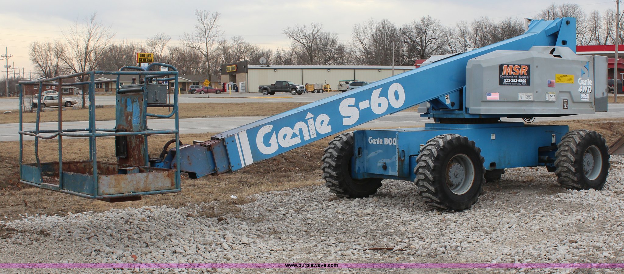 1997 Genie S60 boom lift in Pleasanton, KS | Item H1382 sold | Purple Wave