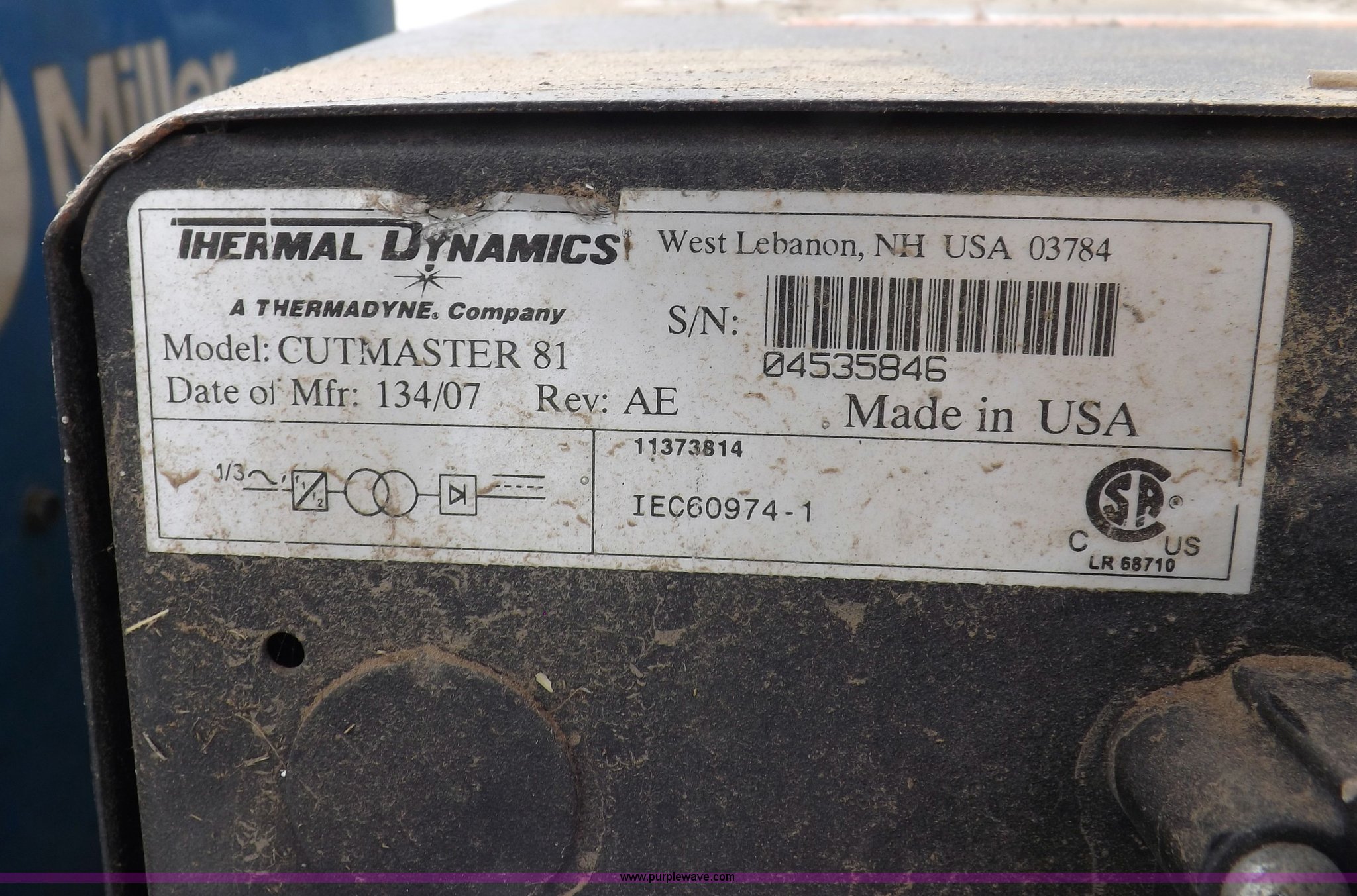 Thermal Dynamics Cutmaster 81 plasma cutting system in Jetmore, KS ...