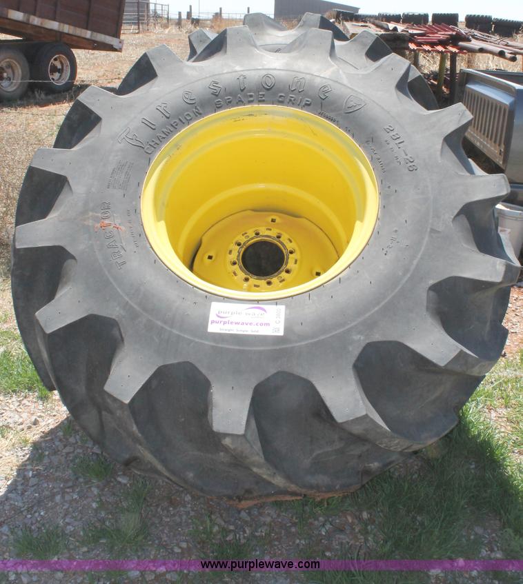 (2) 28L-26 tires and wheels in Elk City, OK | Item C3800 sold | Purple Wave