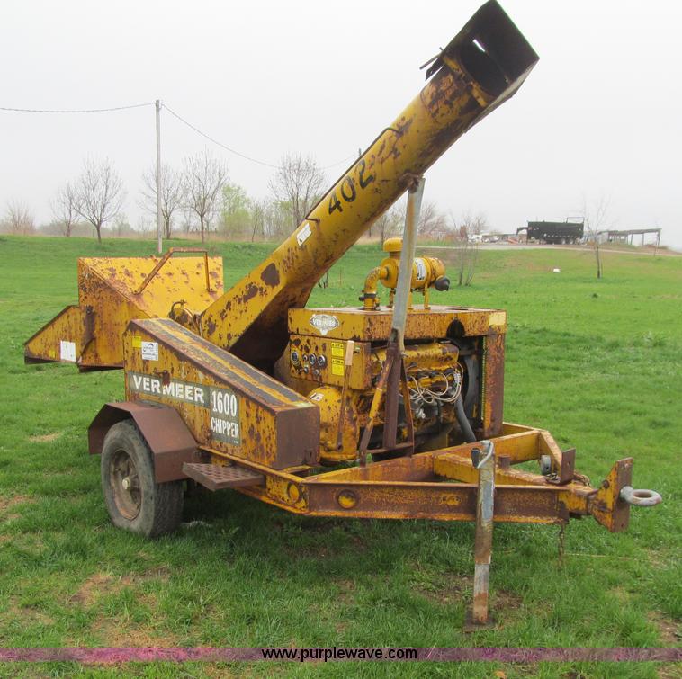 Vermeer 1600 portable chipper in Swan, IA | Item J3500 sold | Purple Wave