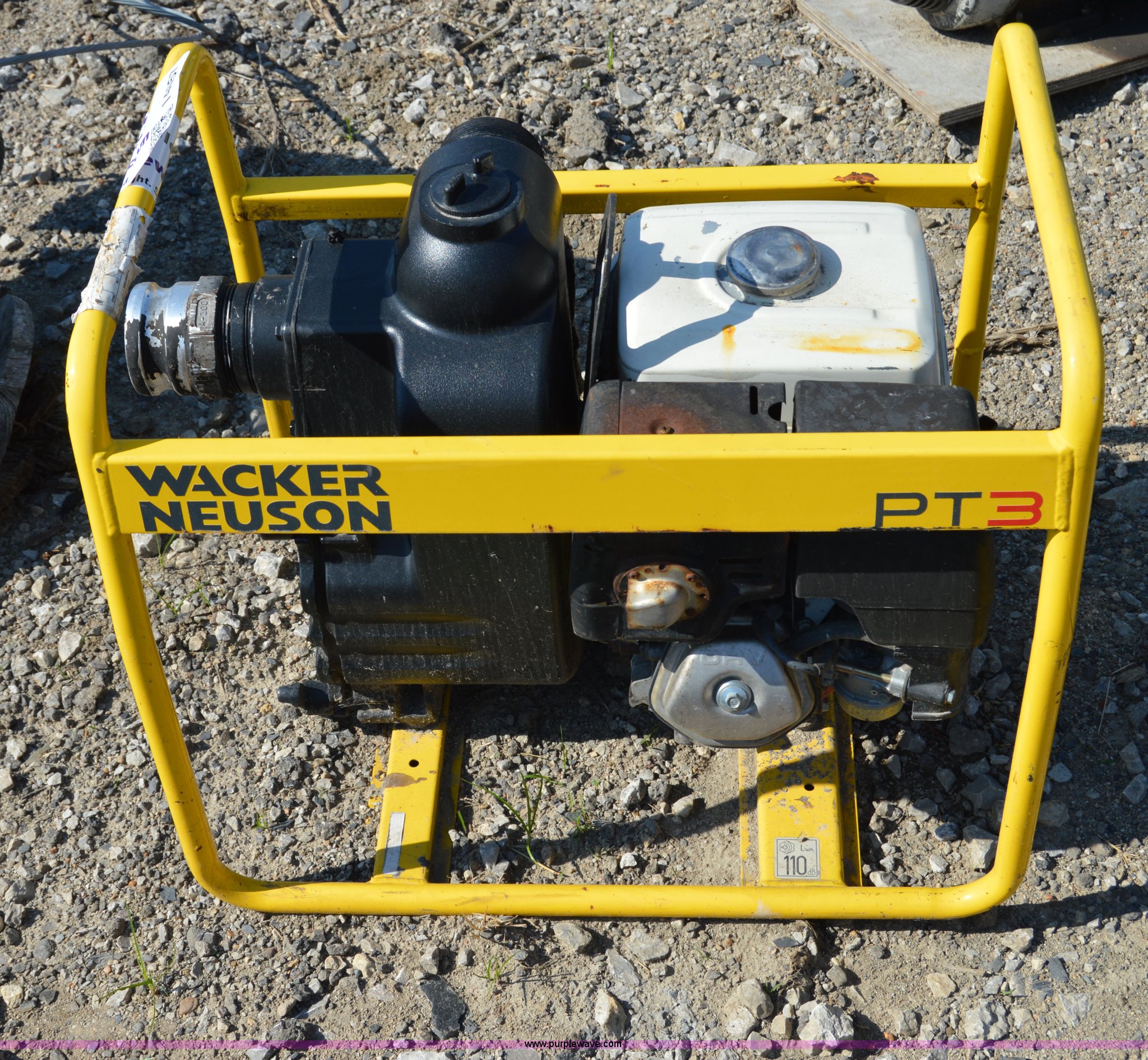3" Wacker PT3 water pump in Odessa, MO | Item I4657 sold | Purple Wave