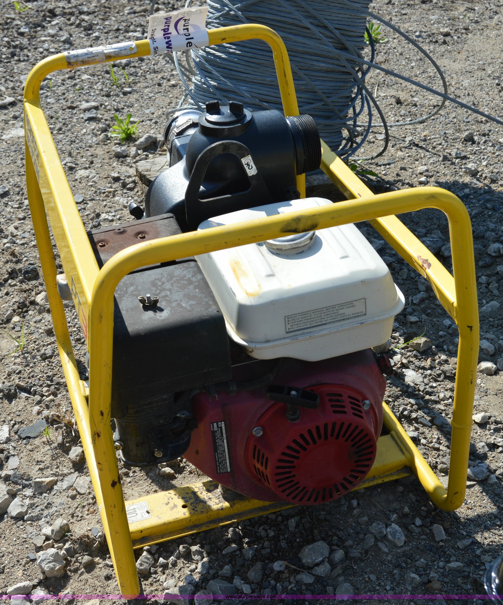 3" Wacker PT3 water pump in Odessa, MO | Item I4657 sold | Purple Wave