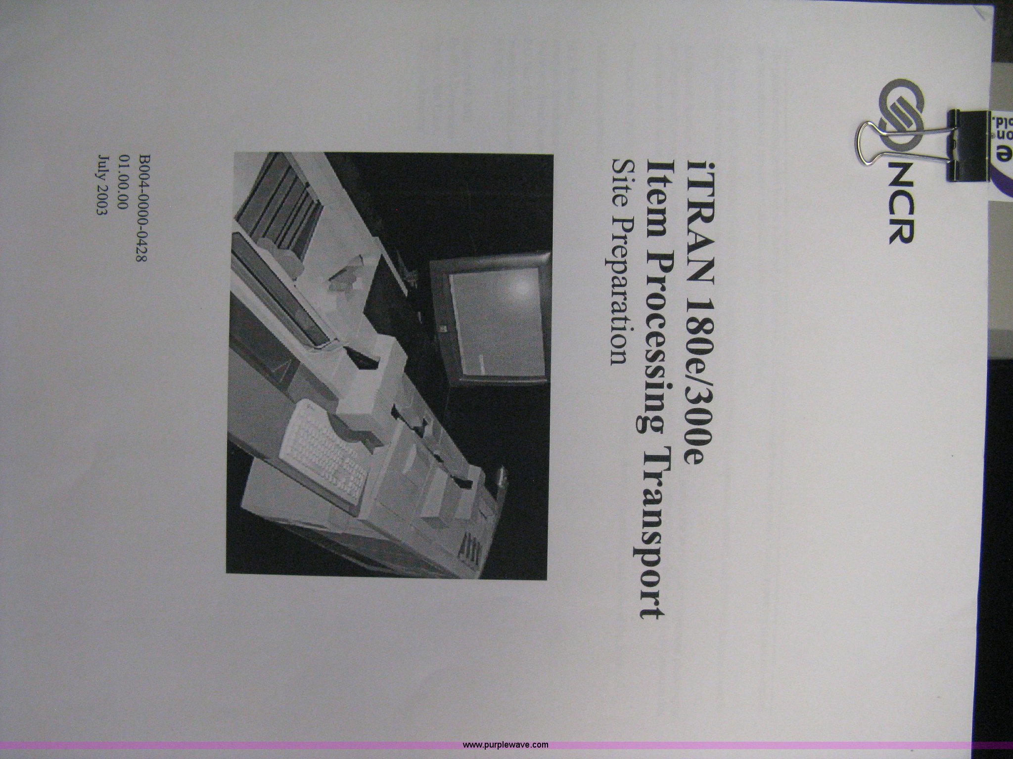 NCR iTran 180e remittance processor in Wichita, KS | Item AS9032 sold ...