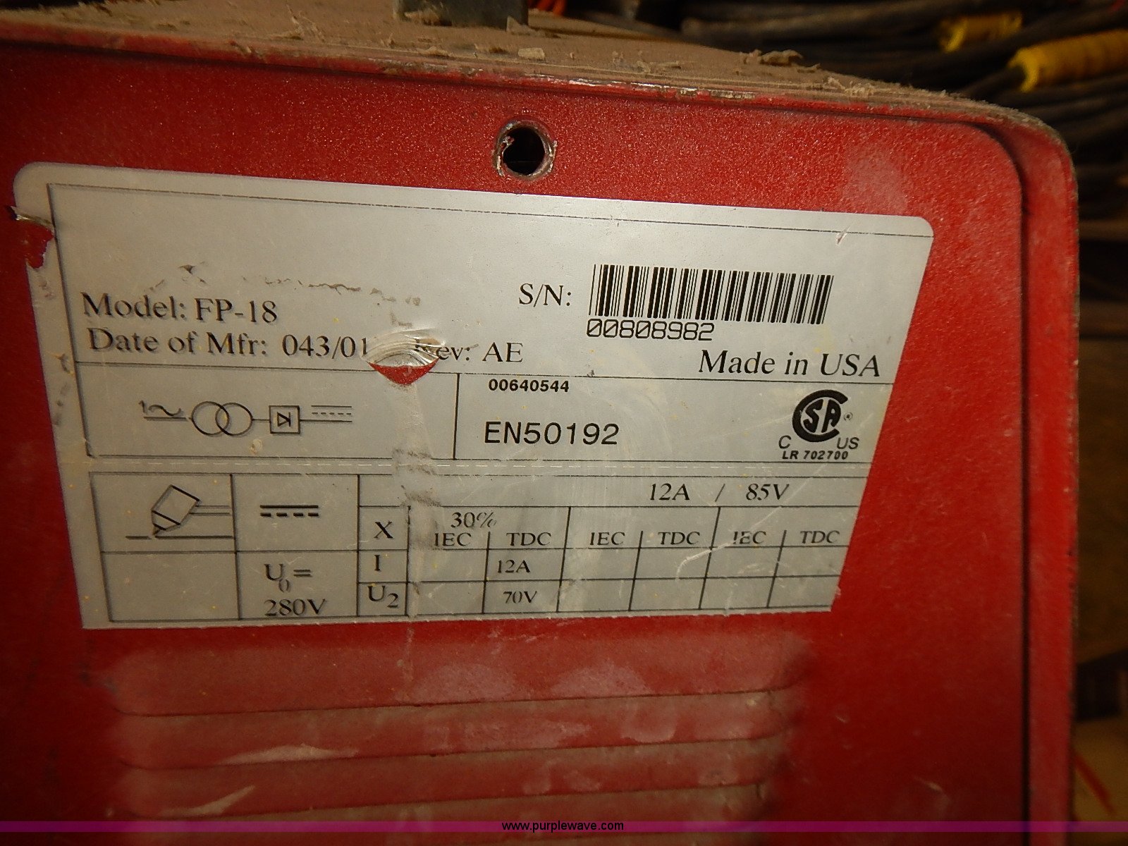 Fire Power FP-18 plasma cutter in Parsons, KS | Item BA9550 sold ...