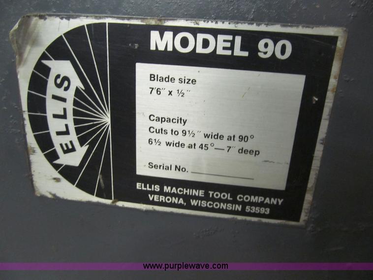 Ellis 90 bandsaw in Des Moines, IA | Item R9242 sold | Purple Wave