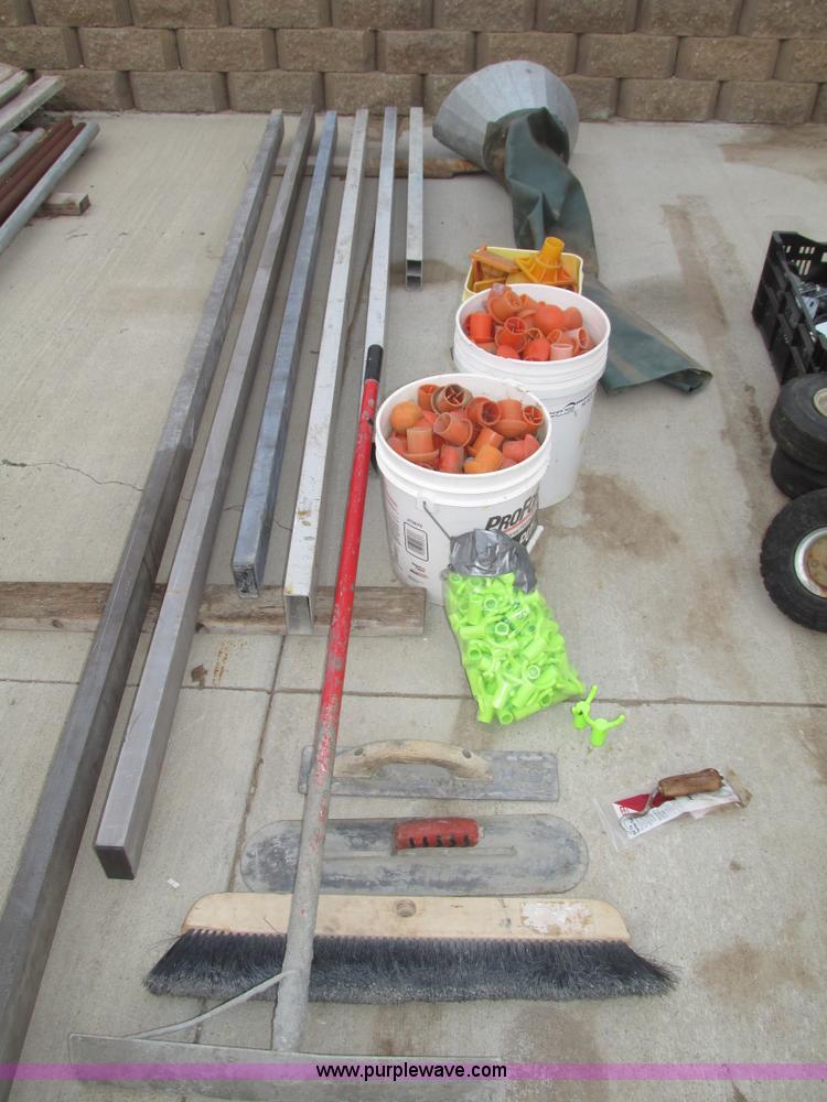Assorted concrete strike off hand screeds and accessories in Falls City ...