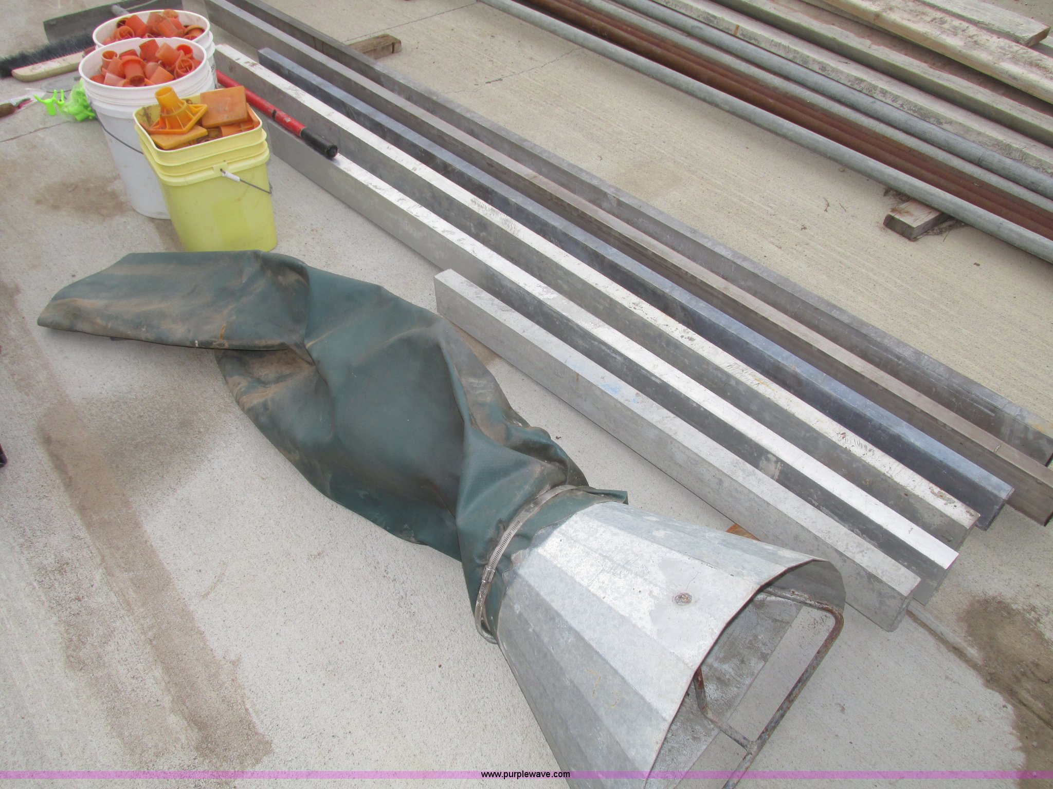 Assorted concrete strike off hand screeds and accessories in Falls City ...