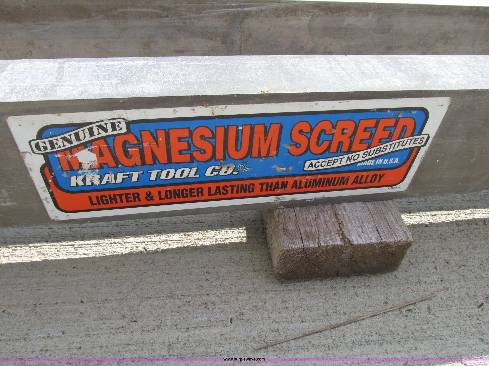 Assorted concrete strike off hand screeds and accessories in Falls City ...