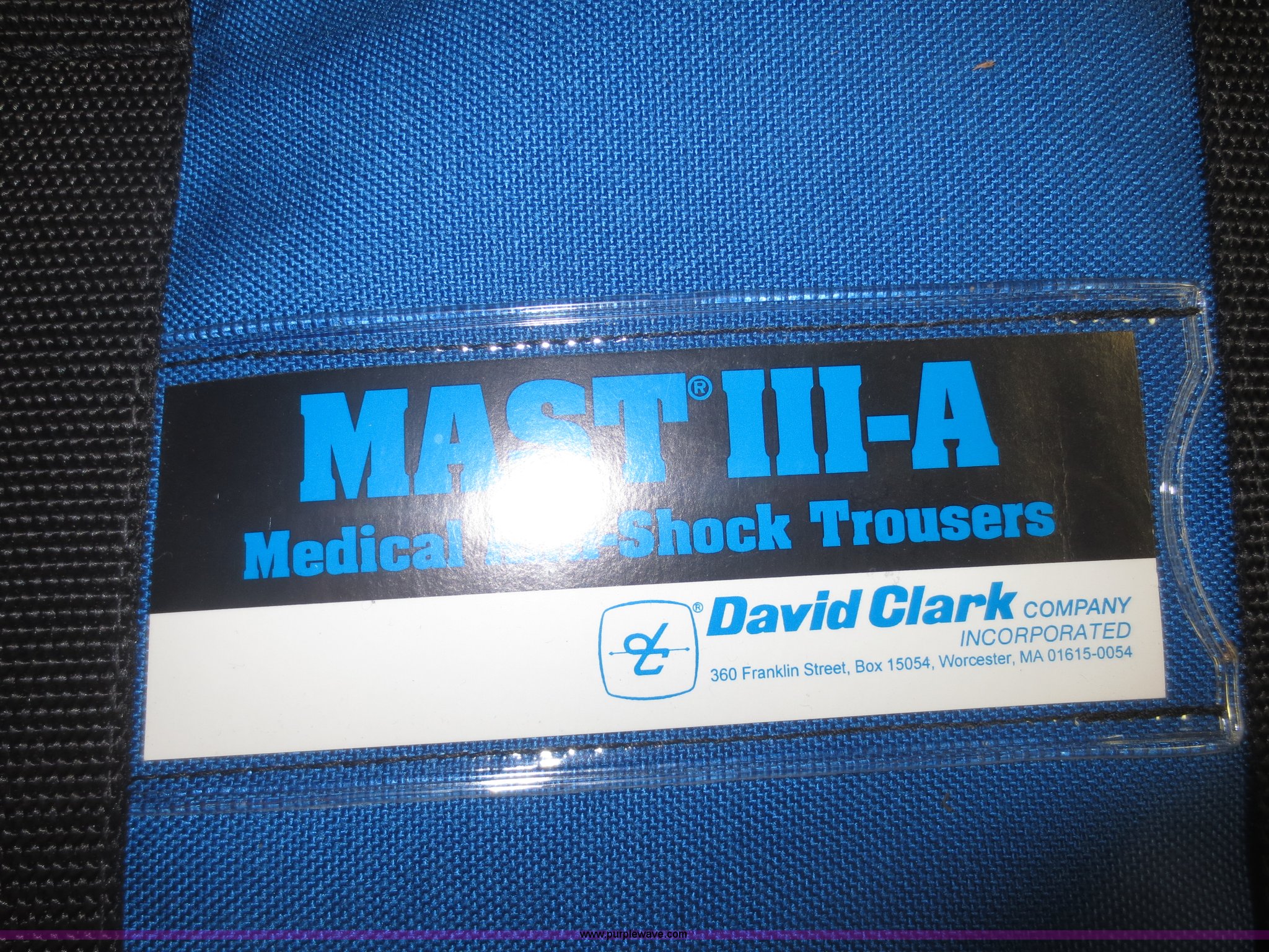 (6) David Clark Mast III-A medical anti-shock trousers in Coffeyville ...