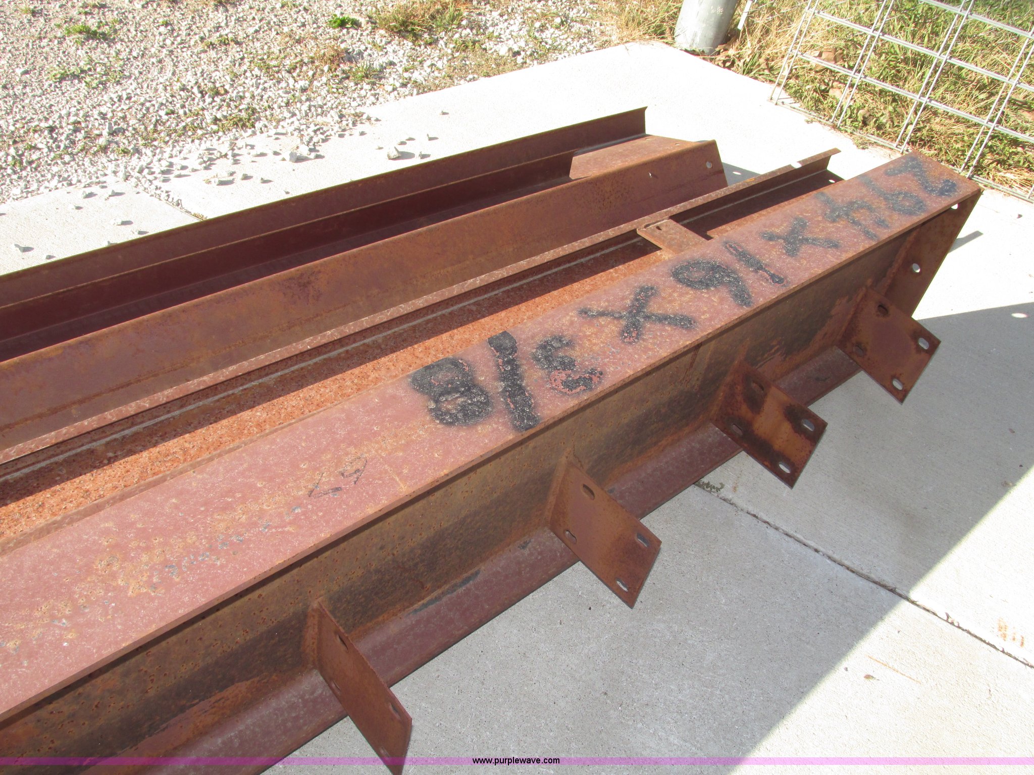 Red iron beams, perlins, and girts in Falls City, NE | Item G9895 sold ...