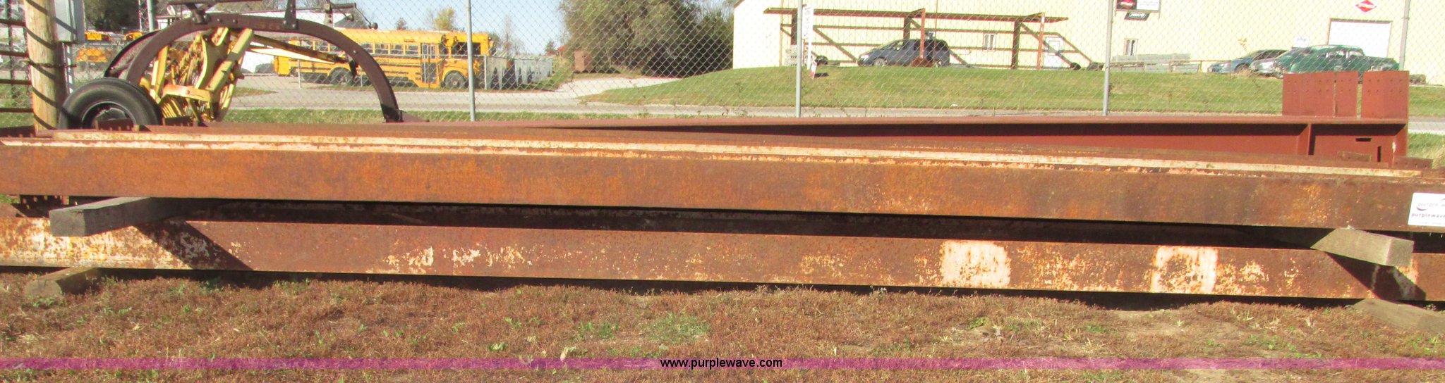 (8) red iron I-beams in Falls City, NE | Item G9896 sold | Purple Wave