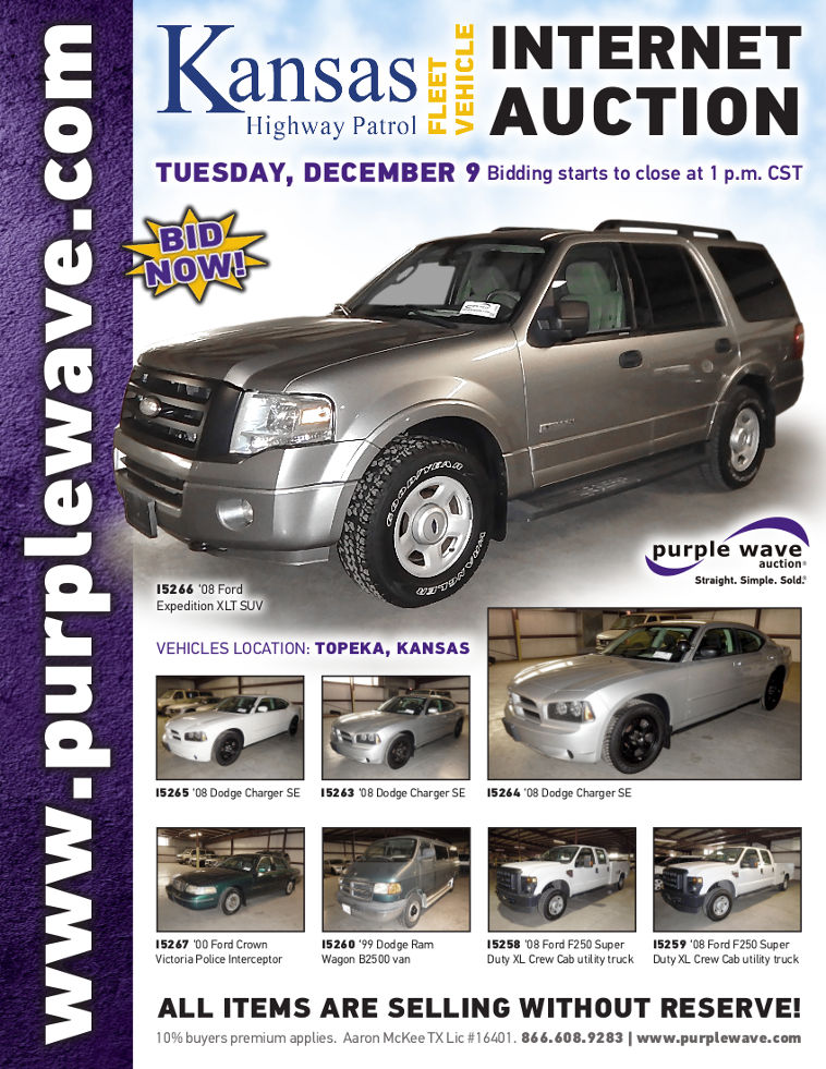 SOLD! Kansas Highway Patrol Fleet Vehicle Auction | Items Sold | 12-9 ...