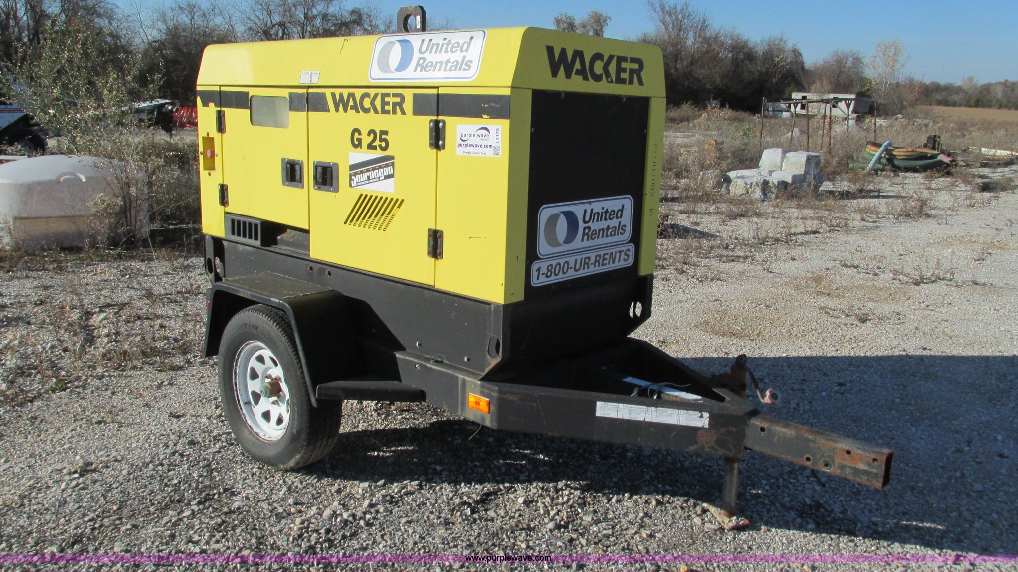 Wacker G25 towable generator in Springfield, MO | Item I3175 sold ...