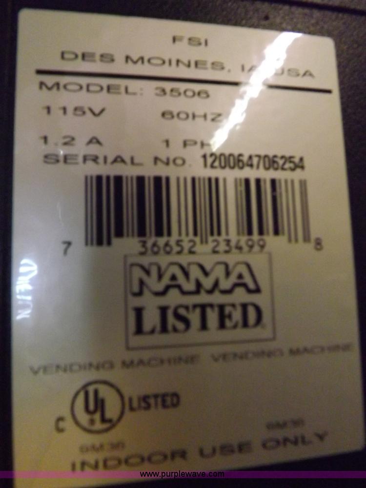 FSI 3506 vending machine in Montezuma, KS | Item K3023 sold | Purple Wave