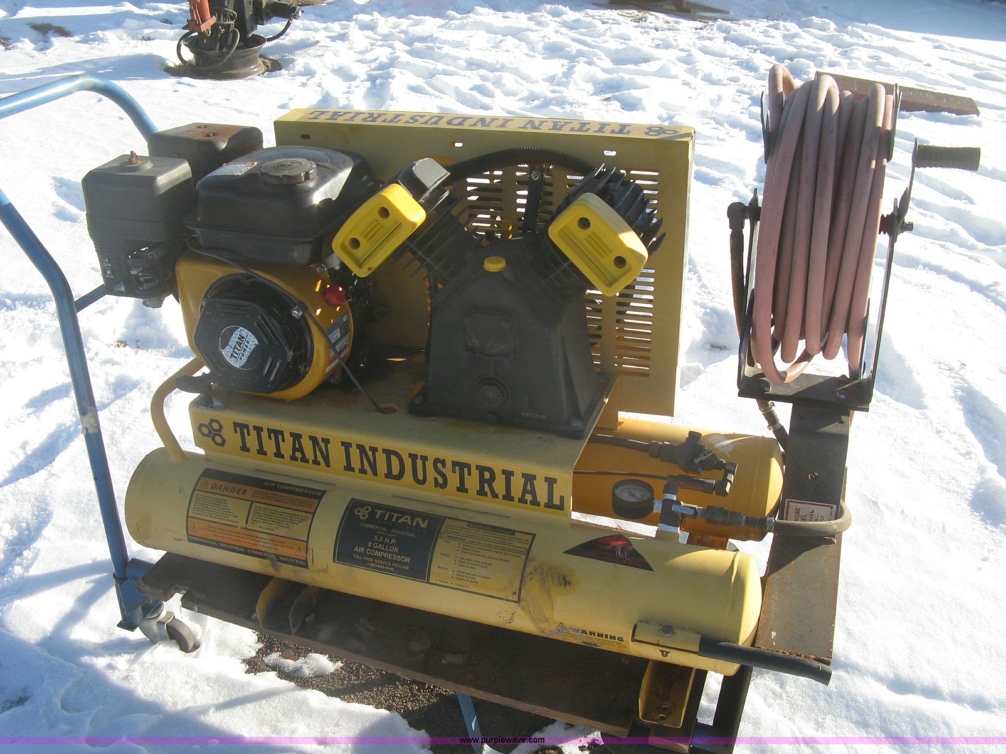 Titan air compressor in Kinsley, KS | Item BD9618 sold | Purple Wave