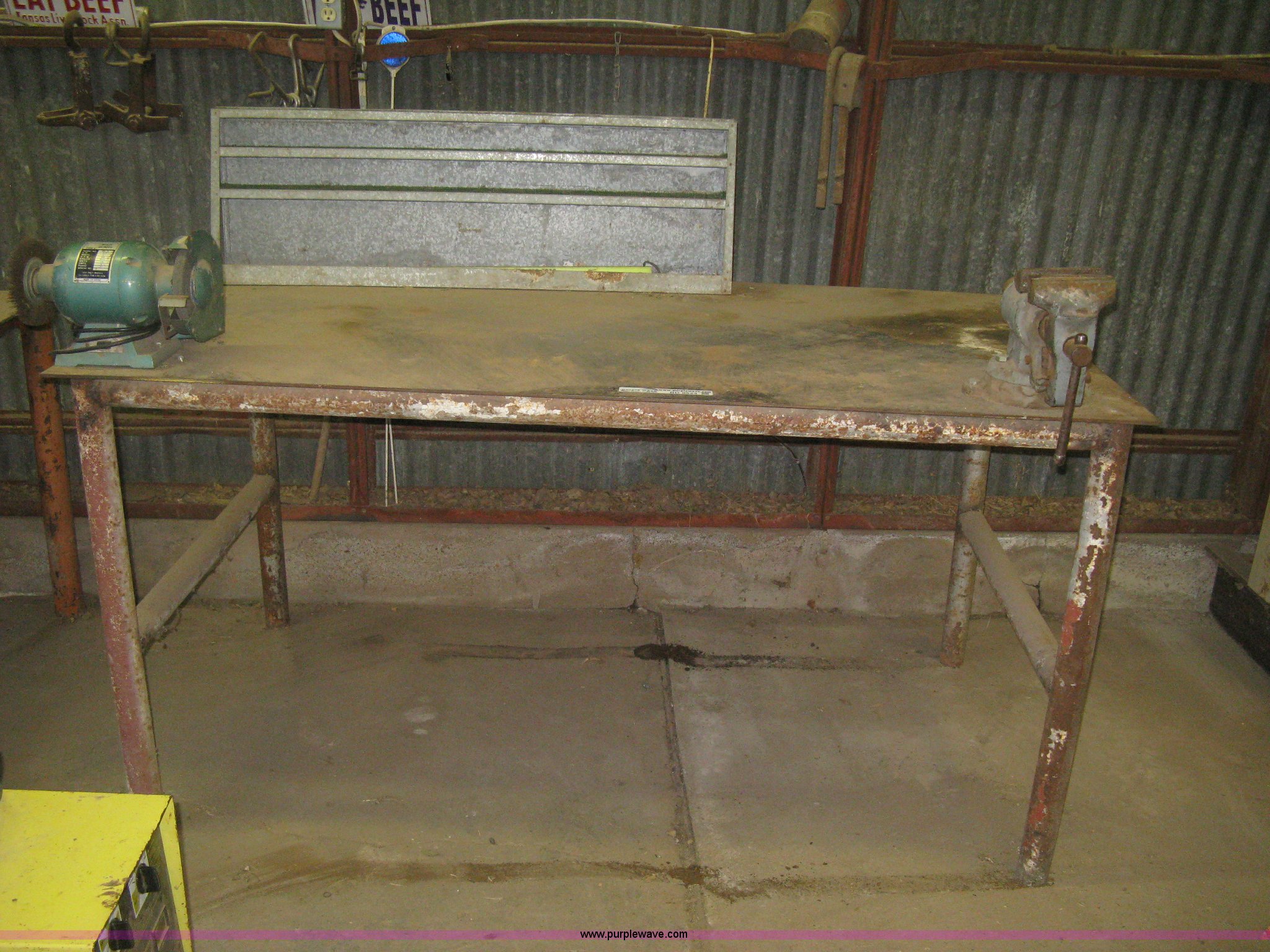 (2) steel shop benches in Lyons, KS | Item BD9523 sold | Purple Wave