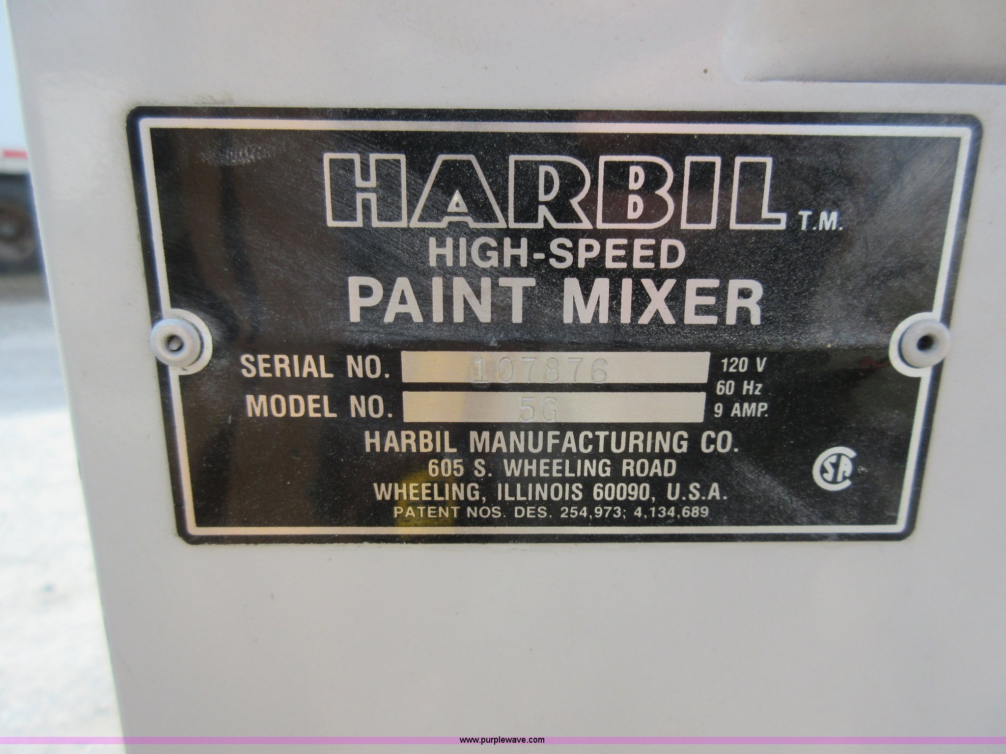 Harbil high speed paint mixer in Butler, MO | Item AV9906 sold | Purple ...