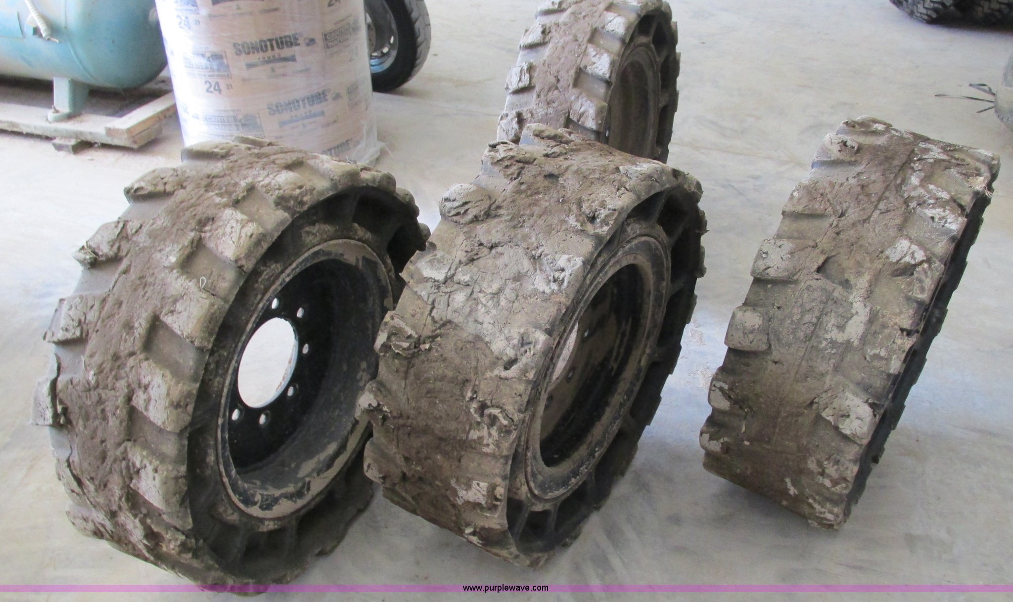 (4) Power Trax solid tires and wheels in Lebanon, MO | Item AY9936 sold ...