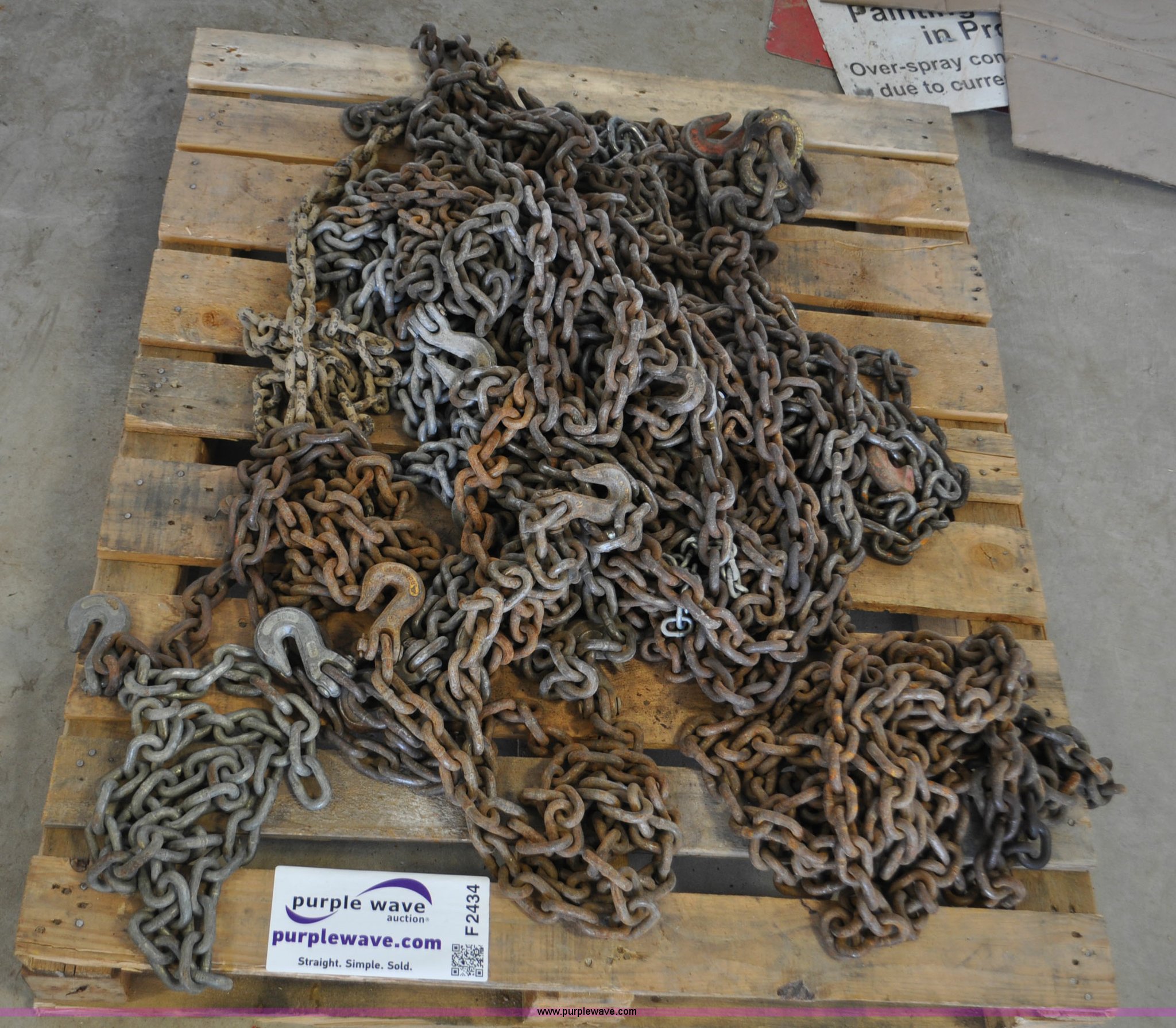 Assorted log chains in Kersey, CO | Item F2434 sold | Purple Wave