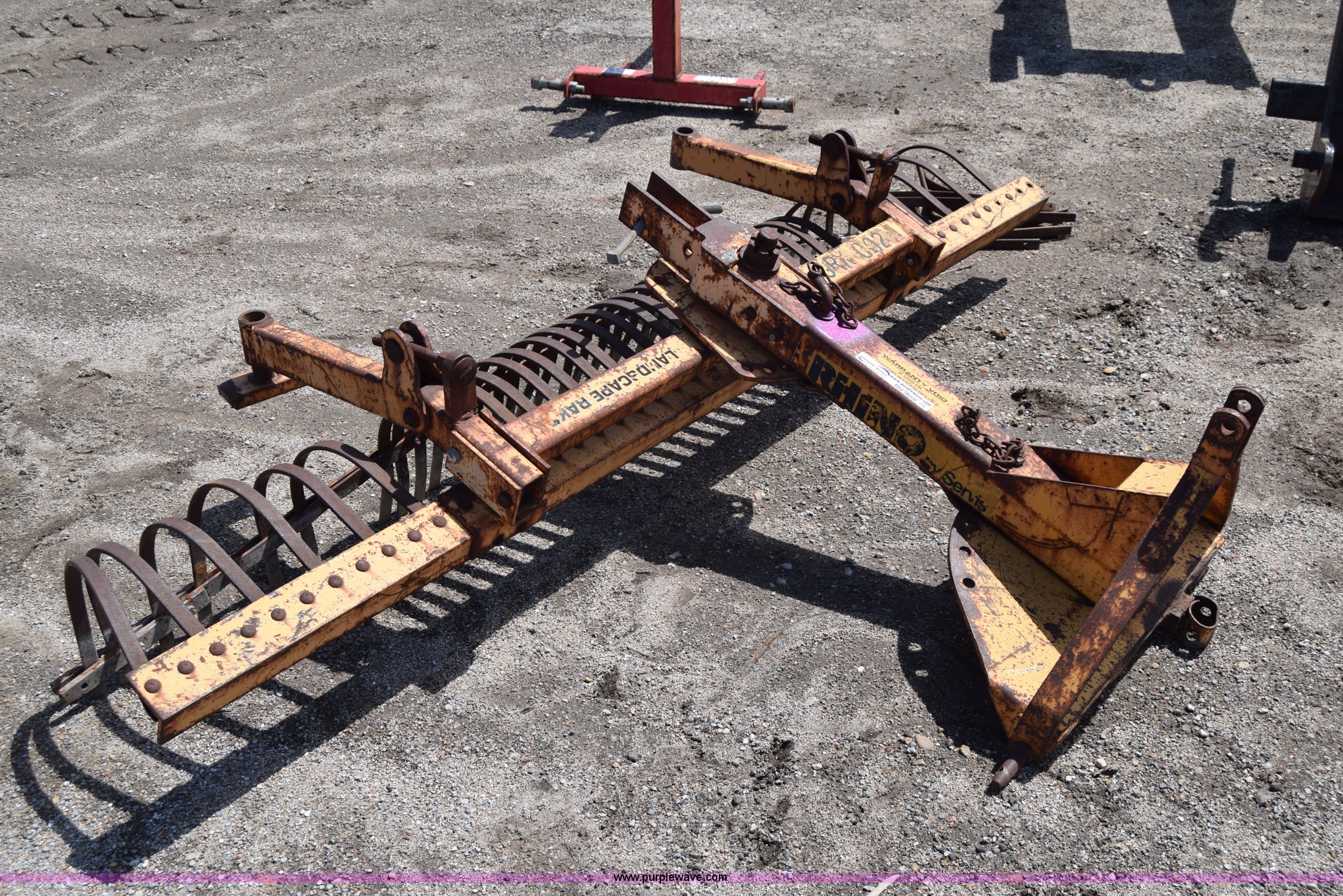 Rhino landscape rake in Wichita, KS | Item BQ9650 sold | Purple Wave