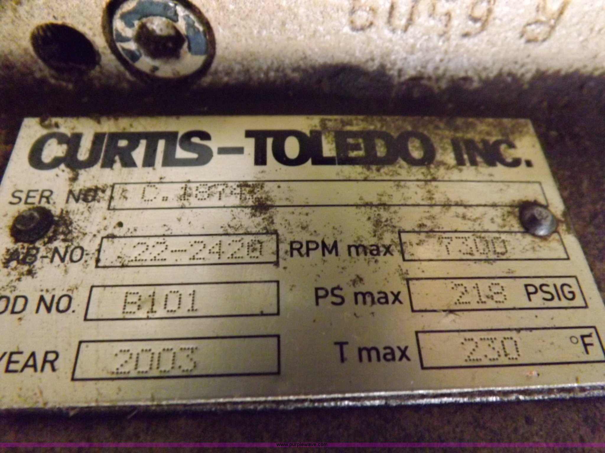 Curtis air compressor in Kismet, KS | Item K3984 sold | Purple Wave