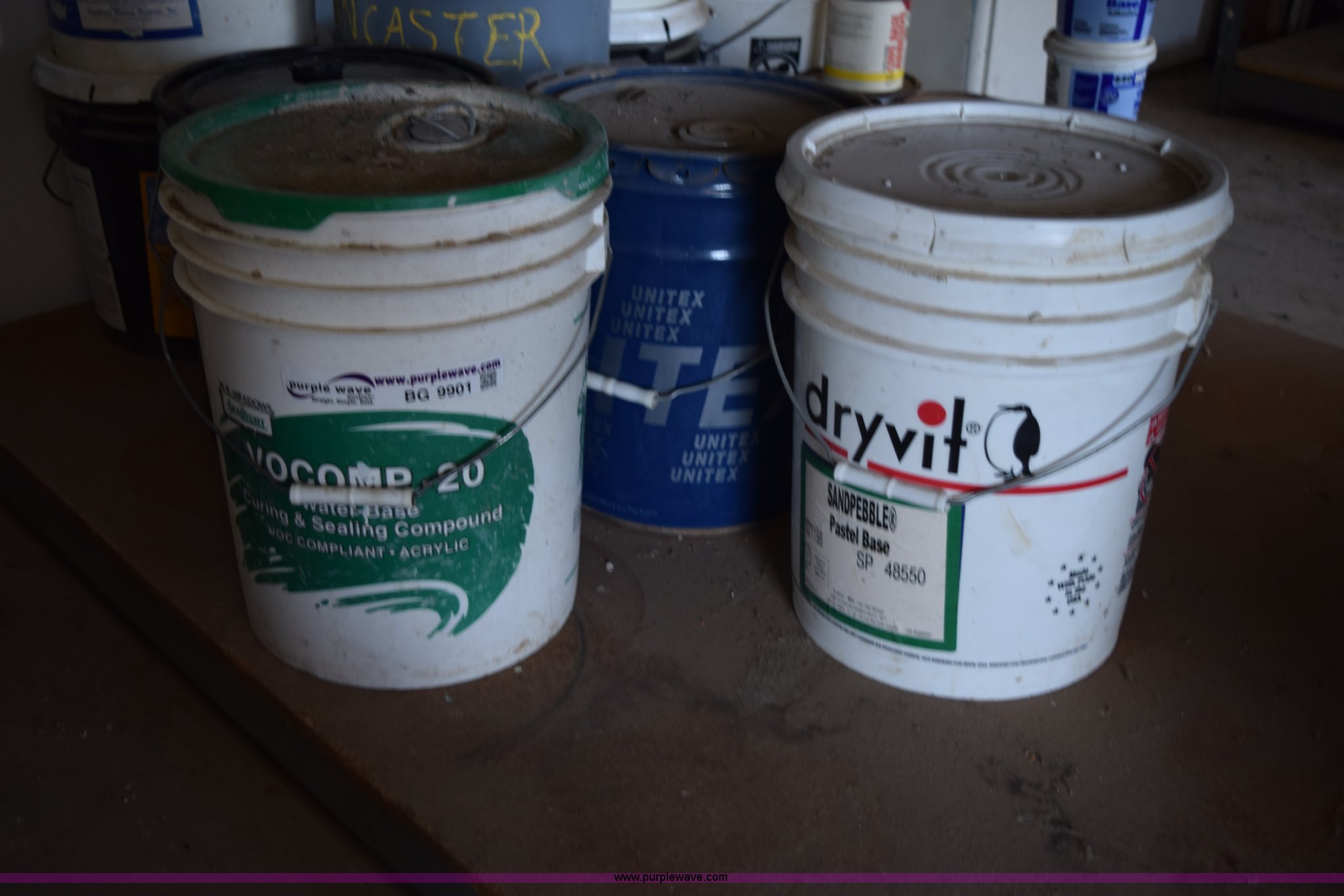 Assorted tile adhesive in Salina, KS | Item BG9901 sold | Purple Wave