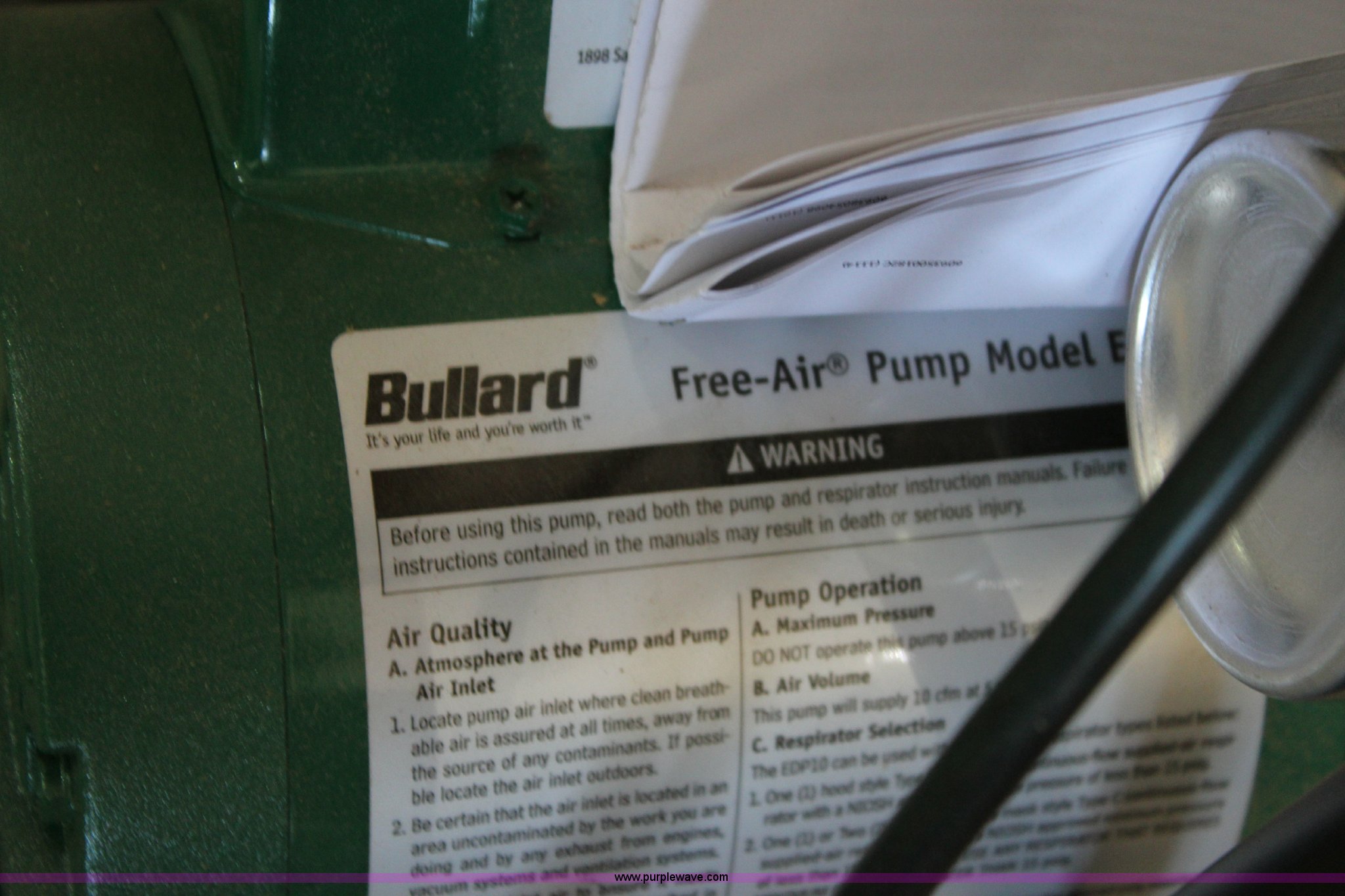 Bullard free air pump in Olathe, KS | Item BQ9331 sold | Purple Wave