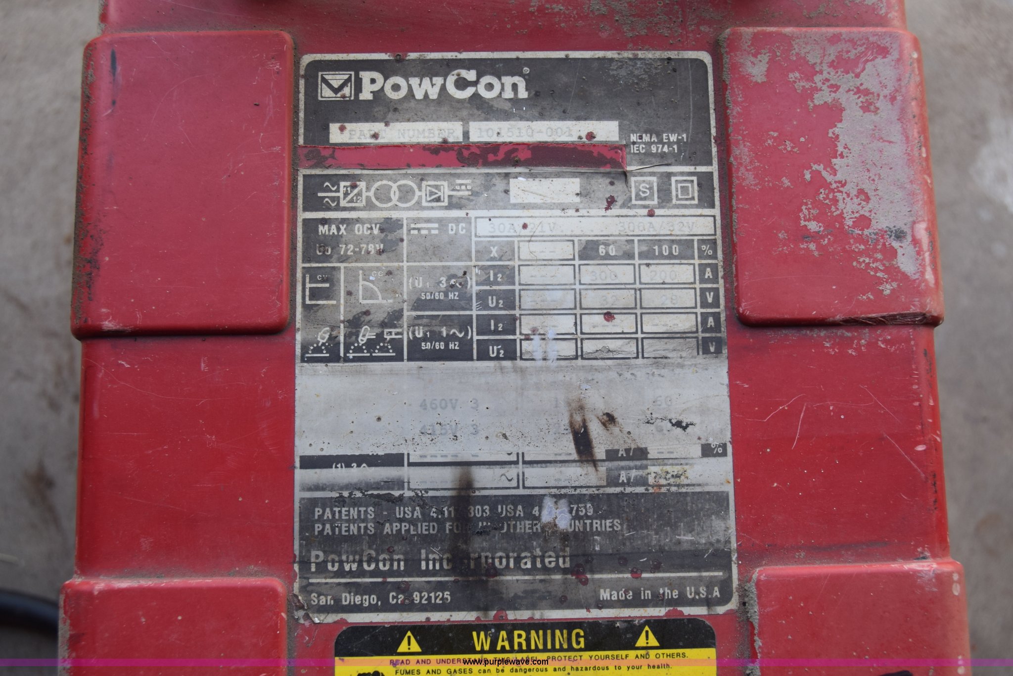 PowCon 275SS welder in South Hutchinson, KS | Item BN9860 sold | Purple ...