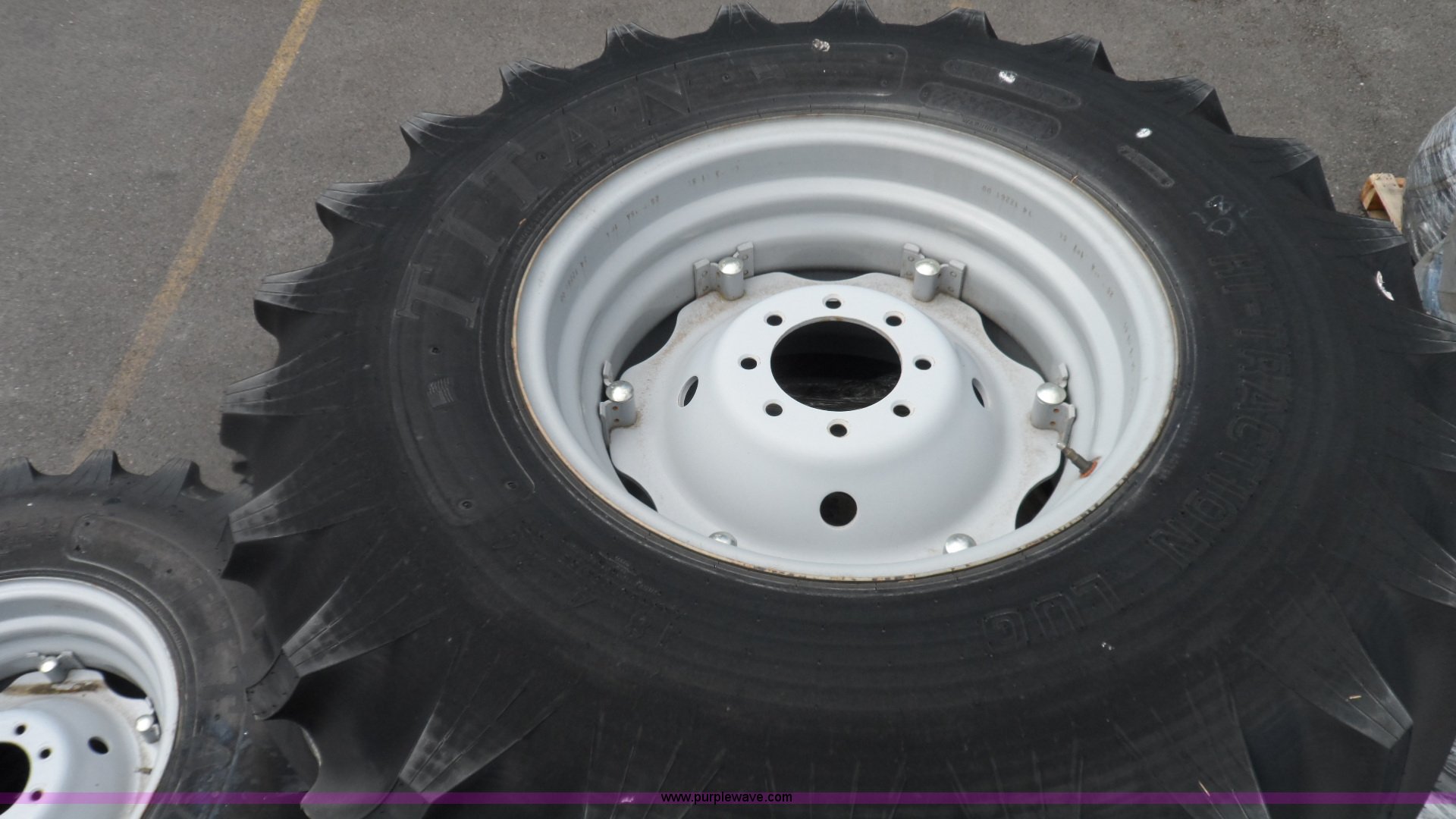 (2) Titan Hi-Traction Lug TL 18.4-26 R1 utility rear tires in DuPont ...