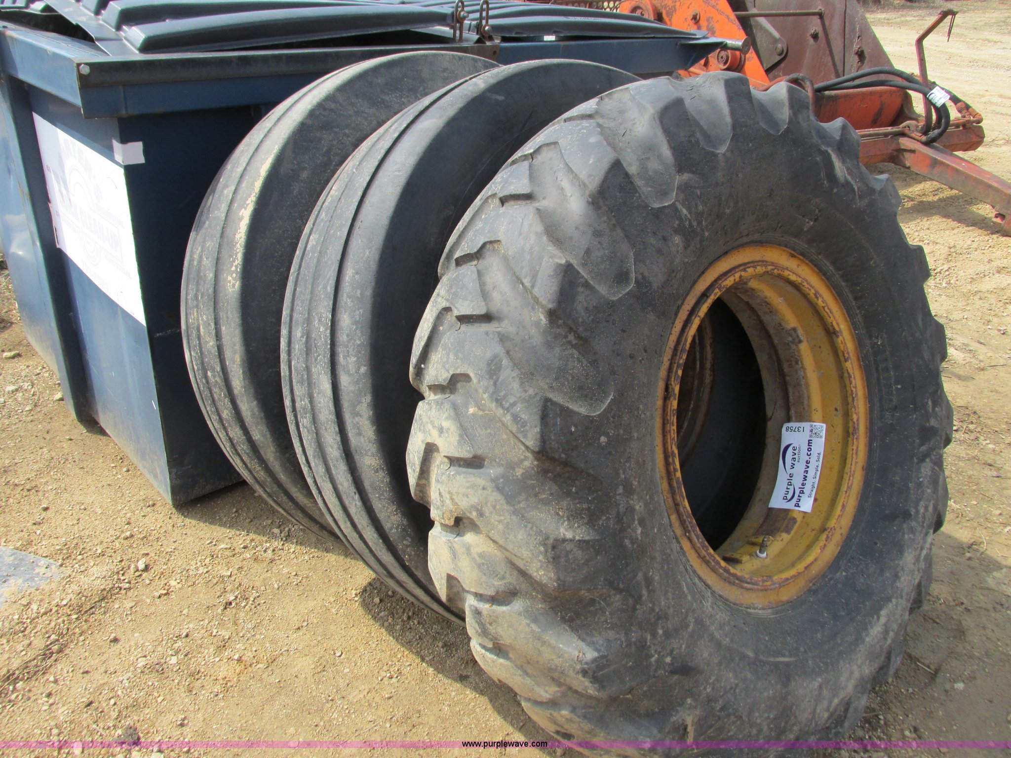 (3) 14.00-24 motor grader tires in Houston, MN | Item I3758 sold ...