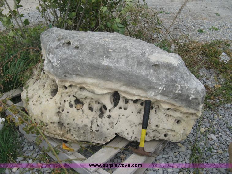 Holey limestone boulder in Wichita, KS | Item AL9463 sold | Purple Wave