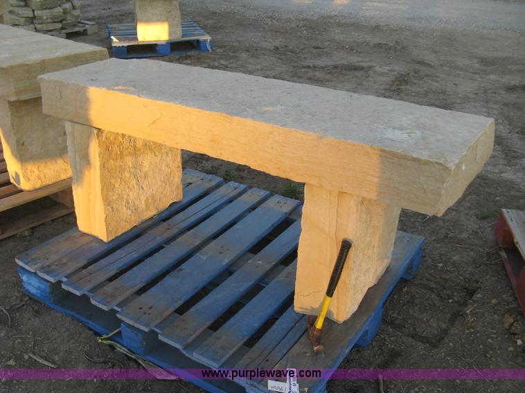 Colorado Buff three piece natural stone bench in Wichita, KS | Item ...