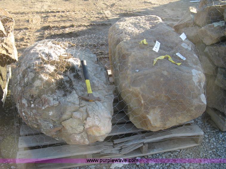 (2) moss rocks boulders in Wichita, KS | Item BF9698 sold | Purple Wave