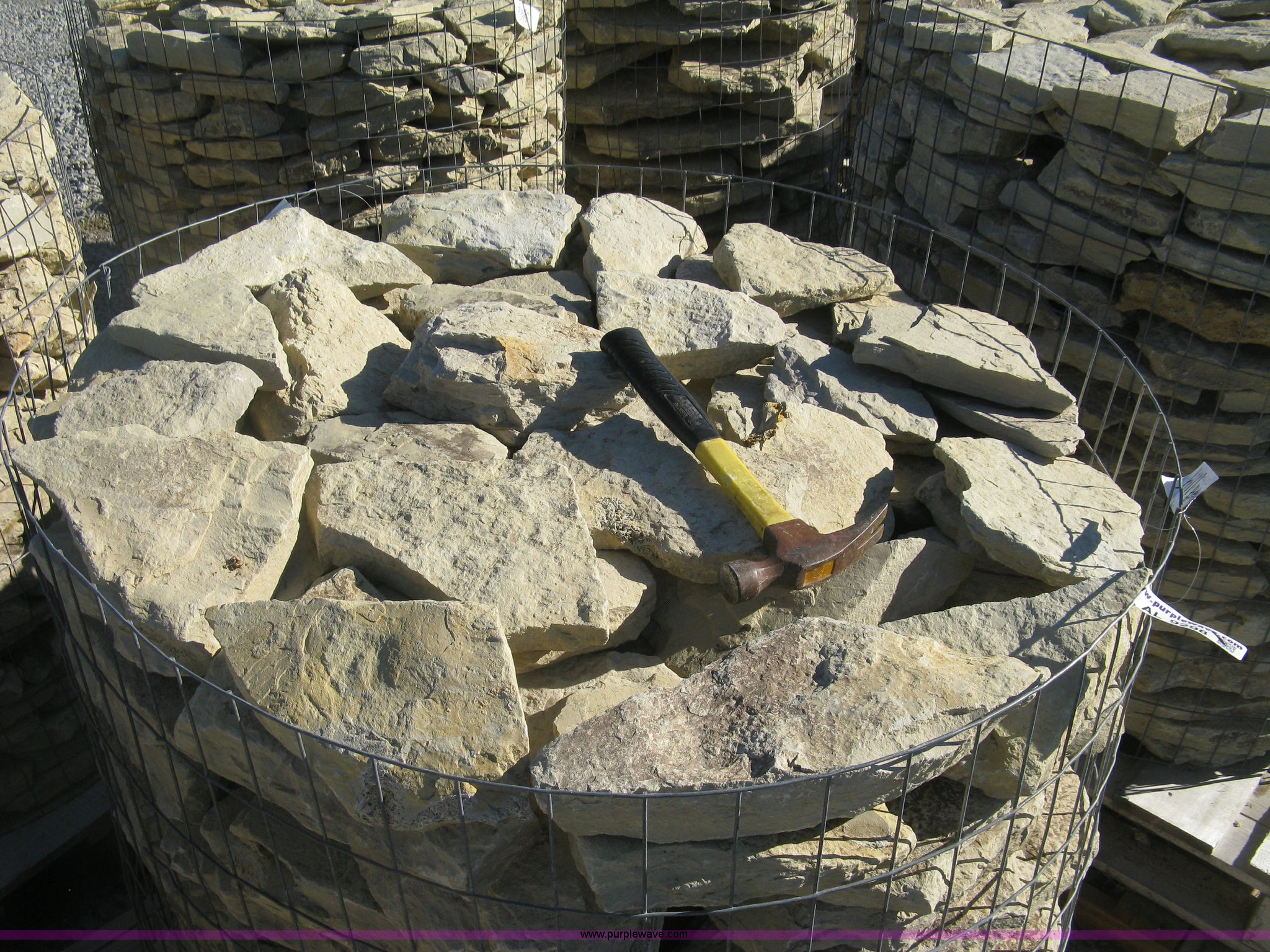 Kansas native mini flagstone limestone basket in Wichita, KS | Item ...