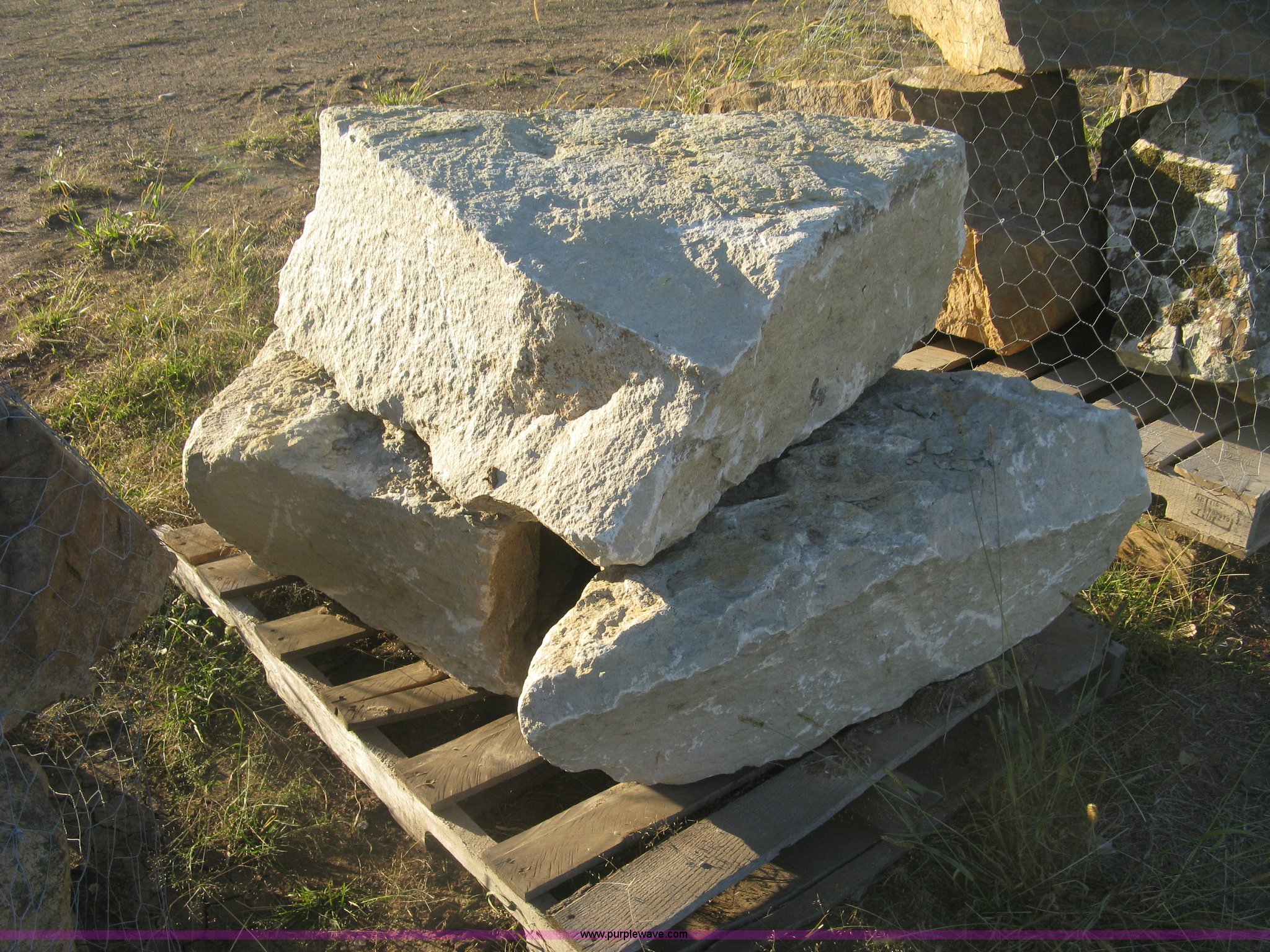 (3) Flint Hills gray limestone boulders in Wichita, KS | Item BF9346 ...