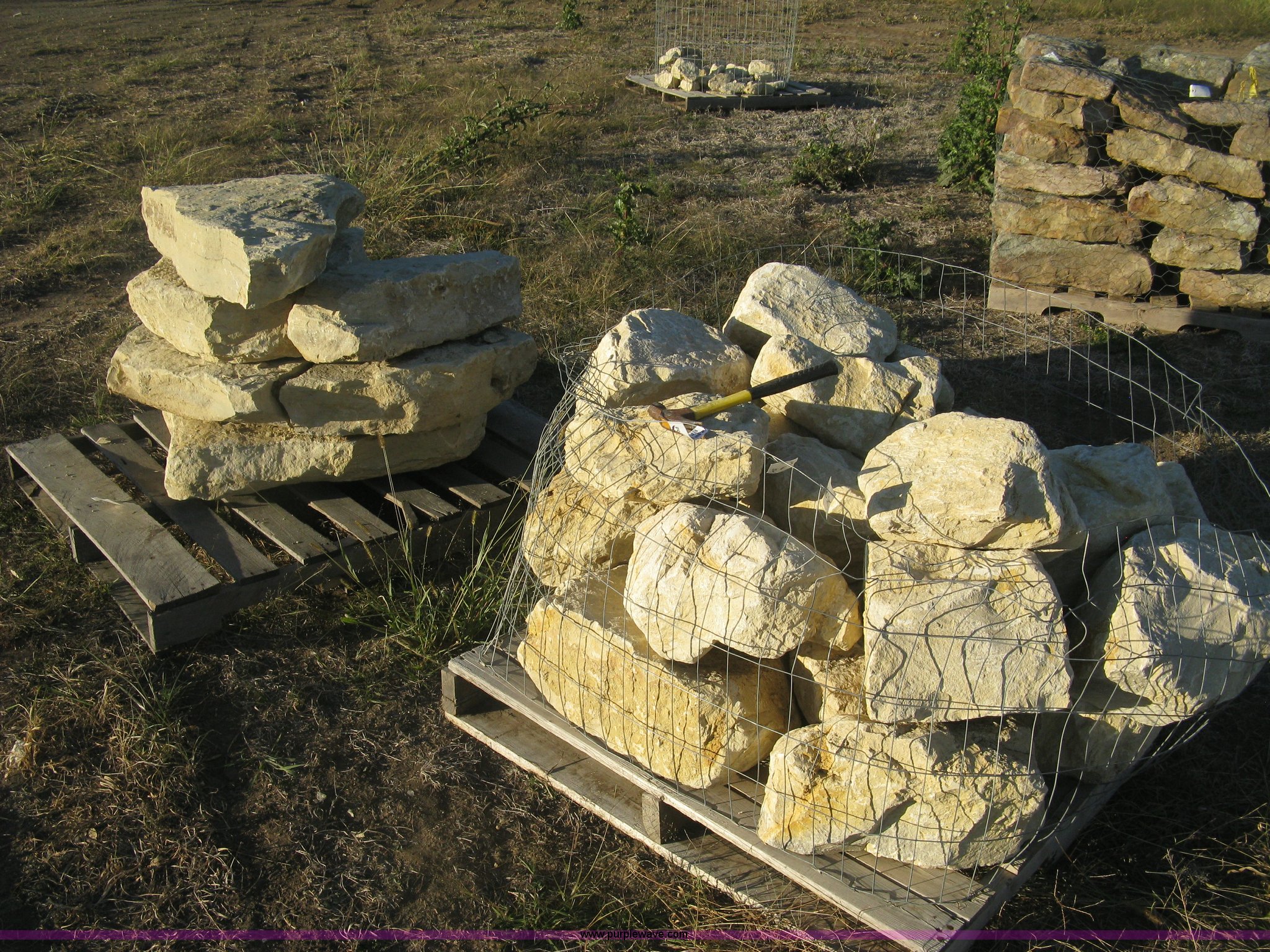 Kansas native cream limestone boulders basket in Wichita, KS | Item ...
