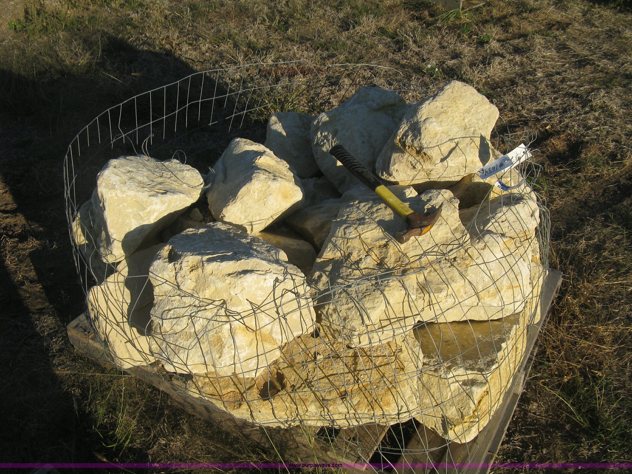 Kansas native cream limestone boulders basket in Wichita, KS | Item ...