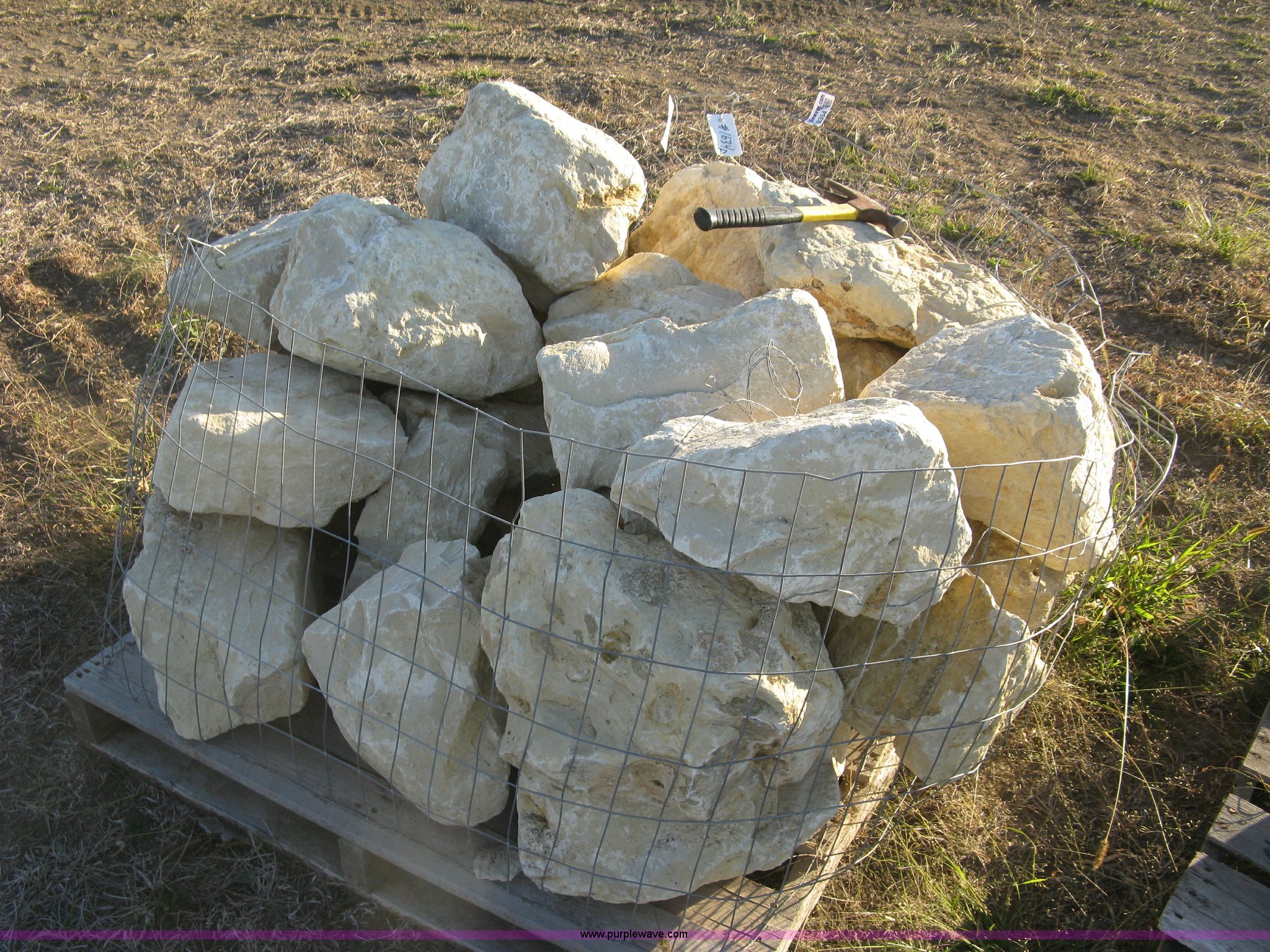 Kansas native cream limestone boulders basket in Wichita, KS | Item ...