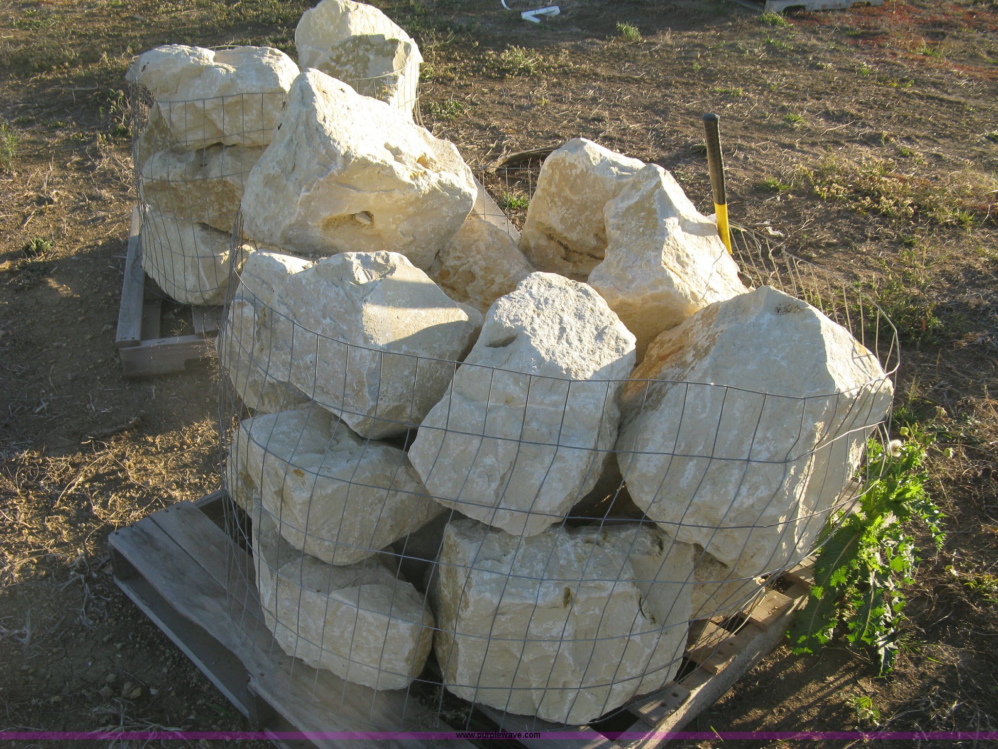 Kansas native cream limestone boulders in Wichita, KS | Item BF9356 ...
