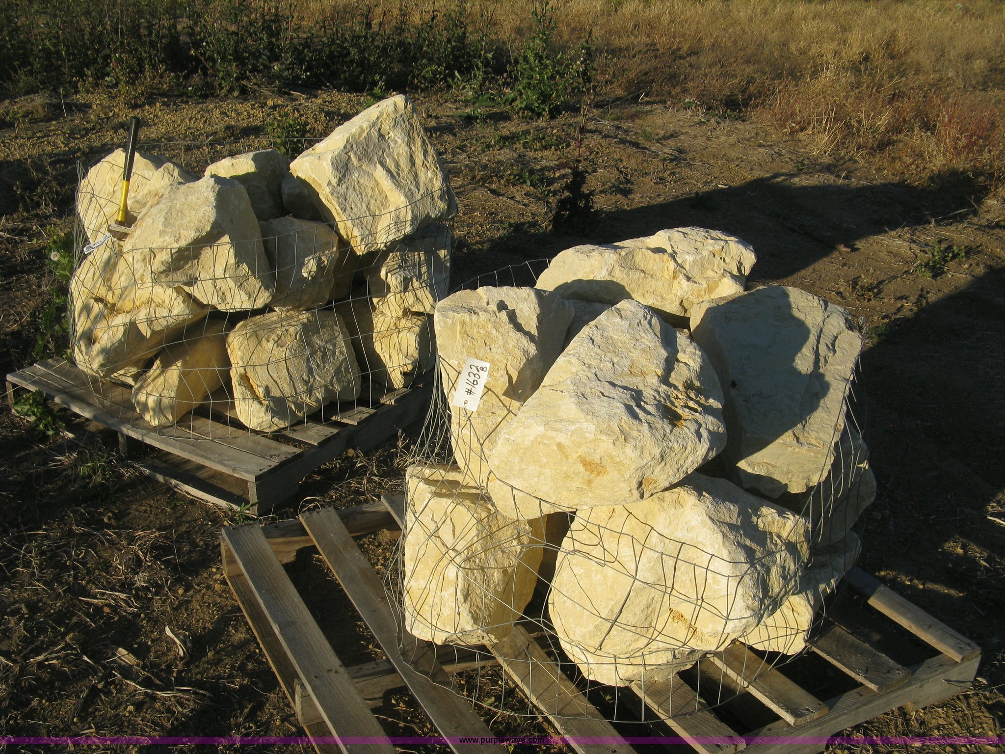 Kansas native cream limestone boulders in Wichita, KS | Item BF9356 ...